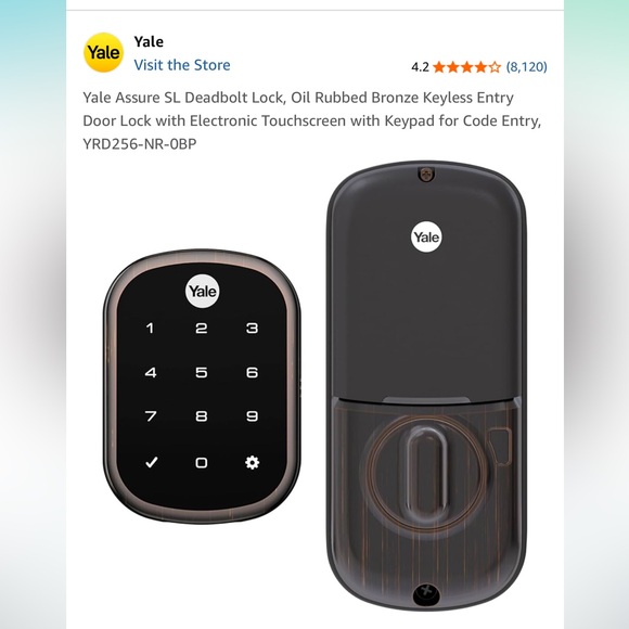 Yale | Other | Yale Keyless Entry Door Lock With Touchscreen Keypad ...